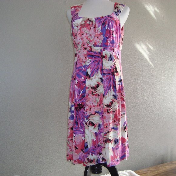 London Style | Dresses | London Style Collection Floral Pink Purple ...